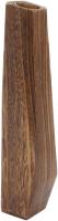 China Indoor Decorations Wooden Vase with Handmade Design and Pure Color Glass Holder for sale