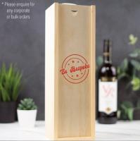 China Handmade Wooden Wine Box with Customized Laser Engraving and Personalized Sliding Lid for sale