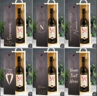 China Handmade Wooden Wine Box with Customized Laser Engraving and Personalized Sliding Lid for sale