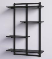 China Customized Logo Metal Frame Floating Shelf for Kitchen Appliance Storage and Display for sale