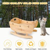 China Wooden Elevated Cat Bed with Removable Soft Mat Rocking Bed Elevated Dog Training Bed for sale