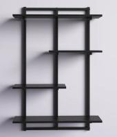 China Customized Logo Metal Frame Floating Shelf for Kitchen Appliance Storage and Display for sale