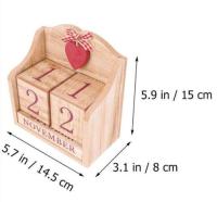 China Wooden Advent Calendar Tabletop Toy with Rustic Home and European Style Aesthetics for sale