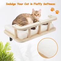 China Wooden Cat Hammock with 5 Steps Perches for Wall Cat Wall Furniture Printing burned for sale