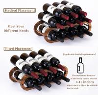 China Handmade Acacia 2 Tier Wine Rack and Water Bottle Organizer for Cabinet Custom Order for sale