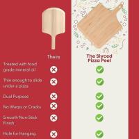 China Innovative Design 4 X 12 Inch Non-Stick Real Bamboo Pizza Boards Wood Pizza Peel Rack for sale