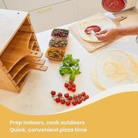 China Innovative Design 4 X 12 Inch Non-Stick Real Bamboo Pizza Boards Wood Pizza Peel Rack for sale