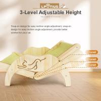 China 202407 Cozy Cat Lounger Indoor Adjustable Wooden Cat Chair with Laser Engrave Printing for sale