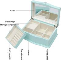 China TIMBER Latest Portable Fashion Large Capacity Wooden Music Jewelry Box for Gift Package for sale