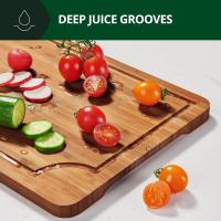 China Extra Large 3 Pcs Craft Wood Cutting Boards for Kitchen Meal Prep Square 16 x 1.8 x 12 inches for sale