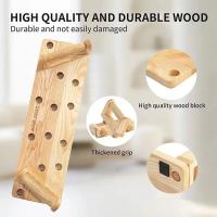 China 10 In 1 Solid Wooden Push Up Stands Board for Portable Gym in White/Black/Wood Color for sale