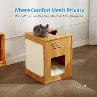 China Indoor Cats Large Cat House with Scratch Pad Customized Logo Acceptable Solid Wood for sale