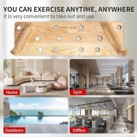 China 10 In 1 Solid Wooden Push Up Stands Board for Portable Gym in White/Black/Wood Color for sale