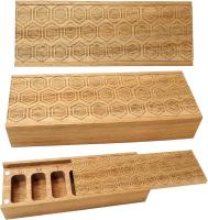 China Acacia Wood 7 Day Weekly Pill Box Pill Organizer for Vitamins Daily Supplements Pill Container for sale