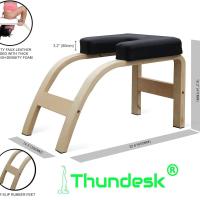 China Balance Training Yoga Inversion Bench Rustic Style with Wood Material and Headstand Prop for sale