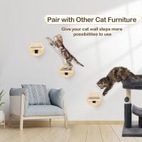 China Dog Training 3-Packs Cat Climbing Shelves Wall Mounted Cat Wall Steps with Scratching Pad for sale