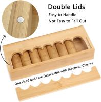 China Eco-Friendly Design Pill Case for Vitamins Pills and Supplements in Bamboo Box for sale