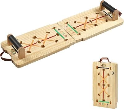 China Indoor and Outdoor Rustic Wooden Push Up Board Kit With Handle for Core Strengthening for sale