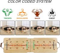 China Indoor and Outdoor Rustic Wooden Push Up Board Kit With Handle for Core Strengthening for sale