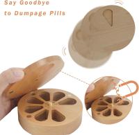 China 7-Day Pill Organizer Case Box Twist Top Design Wooden Pill Box for Medicine Vitamin Custom for sale