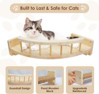 China Stain Color Wall-Mounted Cat Shelves and Perches Sustainable Wood Design Wall-Mounted for sale