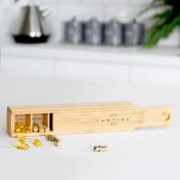 China OEM/ODM Acceptable Custom Wood 7 Day Tablet Organizer for Vitamins and Supplements for sale
