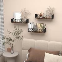 China Non-folding Rack 202406 Rustic Decorative Wall Shelves for Living Room for sale