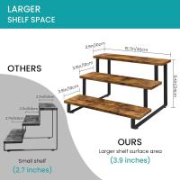China All-Season Wooden 3 Step Display Riser Stand Bamboo Straight Display Rack for Retail for sale