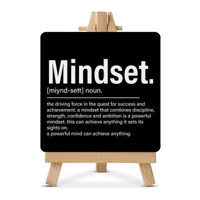 China Varnished Home Decorations.Gifts Inspirational Motivational Wooden Sign for Office Desk for sale