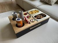 China 2 Snack Bowls 3 Dip Bowls 2 Coasters Bottle Opener Organiser Bottle Holder Sofa Butler Serving Tray Sofa Tray for sale