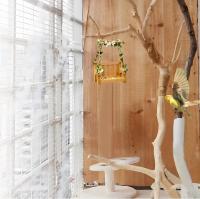China Environmental Swing Chair Bird Feeders for Outside Hanging Set of 2 Wood Bench Shaped for sale