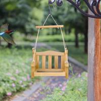 China Environmental Swing Chair Bird Feeders for Outside Hanging Set of 2 Wood Bench Shaped for sale