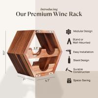 China 3 Bottle Acacia Wine Bottle Holder Stylish Wine Storage at Home Custom Order Accepted for sale