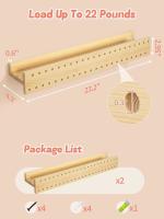 China Natural Wood DIY Wall Bookshelf Modern Wall Mounted Shelves OEM Bookshelf for sale