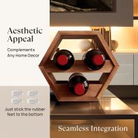 China 3 Bottle Acacia Wine Bottle Holder Stylish Wine Storage at Home Custom Order Accepted for sale