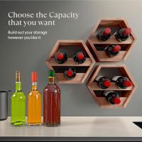 China 3 Bottle Acacia Wine Bottle Holder Stylish Wine Storage at Home Custom Order Accepted for sale