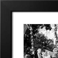 China Wooden Custom Logo Size 12X16 8X12 Picture Frame With Mat and Shatter Resistant Glass for sale