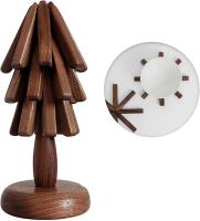 China Tree Shape Trivet Set for Hot Dishes Black Walnut Coaster and Holder from Printing for sale