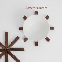 China Tree Shape Trivet Set for Hot Dishes Black Walnut Coaster and Holder from Printing for sale
