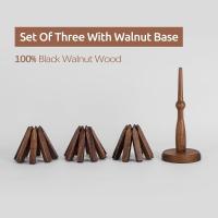 China Tree Shape Trivet Set for Hot Dishes Black Walnut Coaster and Holder from Printing for sale