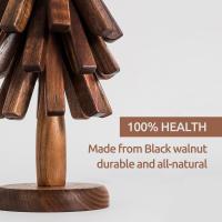 China Tree Shape Trivet Set for Hot Dishes Black Walnut Coaster and Holder from Printing for sale