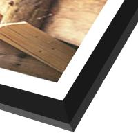 China 8X24 4X6 Black Engineered Wood Photo Frame with Shatter-Resistant Glass Customized Logo for sale