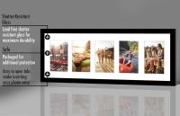 China 8X24 4X6 Black Engineered Wood Photo Frame with Shatter-Resistant Glass Customized Logo for sale