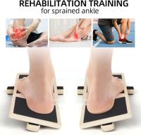 China ArtDecor Wood Wobble Non-Slip Board Single Foot Exerciser for Knee and Ankle Training for sale