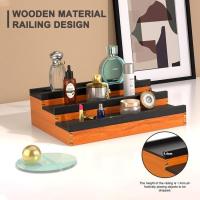 China Customized Logo Acceptable Wooden Cologne Stand Perfume Organizer with Hidden Comp for sale