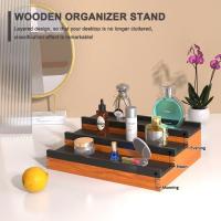 China Customized Logo Acceptable Wooden Cologne Stand Perfume Organizer with Hidden Comp for sale
