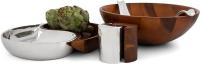 China 13-Inch Acacia Wood and Metal Alloy Cheese Board Set Perfect for Home Entertaining for sale