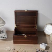 China Printing Handling Glossy Lamination Wooden Storage Box with Lid Competitive 11x 8.9x4.9 for sale