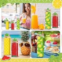China Summer Wood Table Block Sign Lemon Tiered Tray Decor Wooden Home Decor Laser Engrave for sale