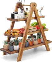 China Accepeted Custom Wood 3 Tier Serving Tray Three Tiered Cupcake Stand for Gifts Stores for sale